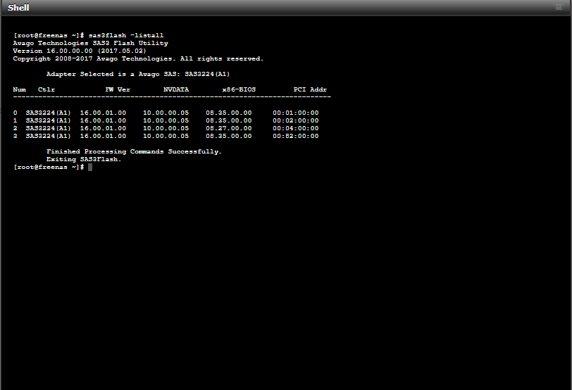 KB450186 - Flashing LSI 9305 Controllers Firmware in FreeNAS - 45Drives ...