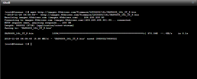 KB450186 - Flashing LSI 9305 Controllers Firmware in FreeNAS - 45Drives ...