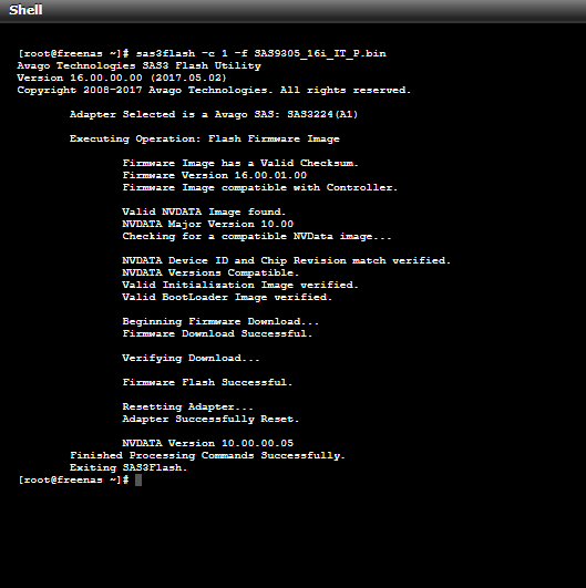 KB450186 - Flashing LSI 9305 Controllers Firmware in FreeNAS - 45Drives ...